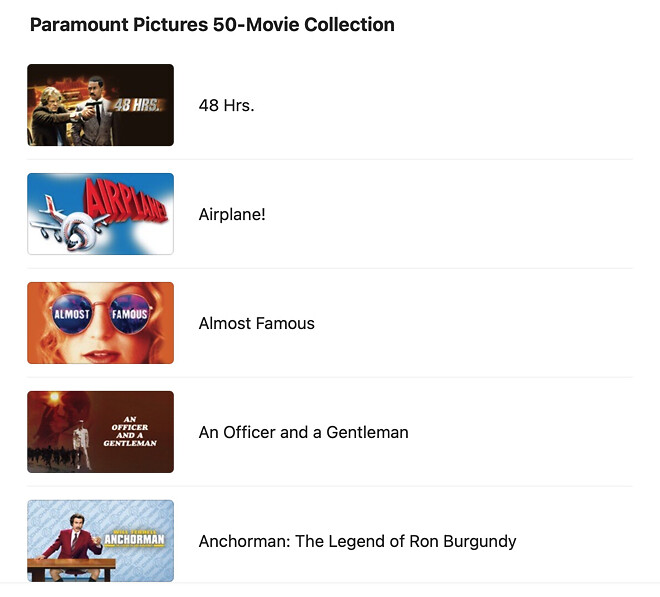 파라마운트 50편 번들 : 50$ (1편당 1$) - DVDPrime