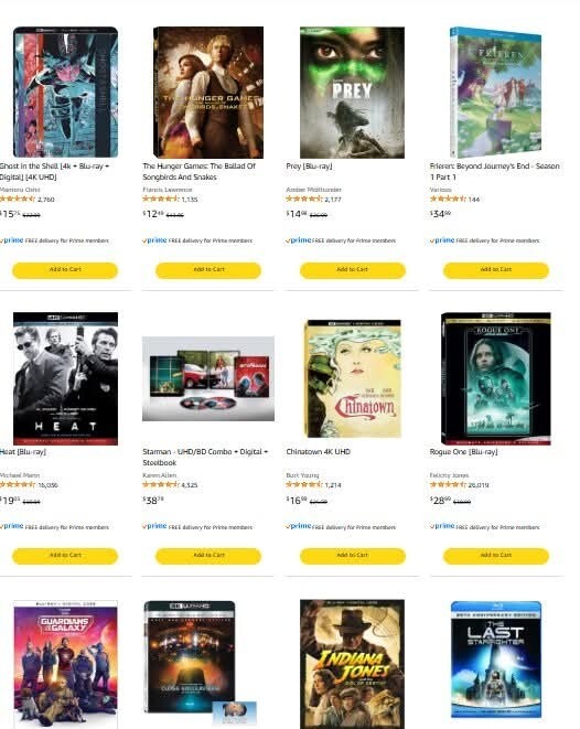 [아마존] 2 타이틀 사면 하나 50% 세일 - DVDPrime