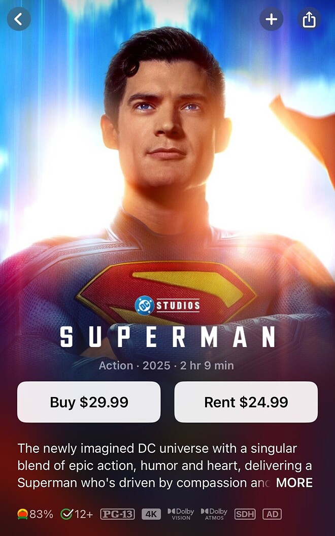 슈퍼맨 vod 국내 출시 여부 - DVDPrime