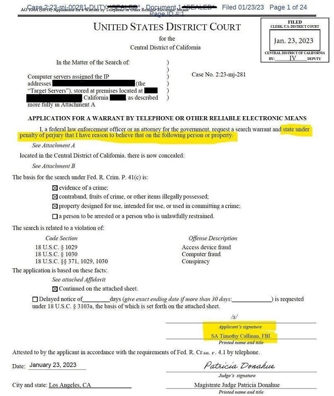 영장 청구 - DVDPrime