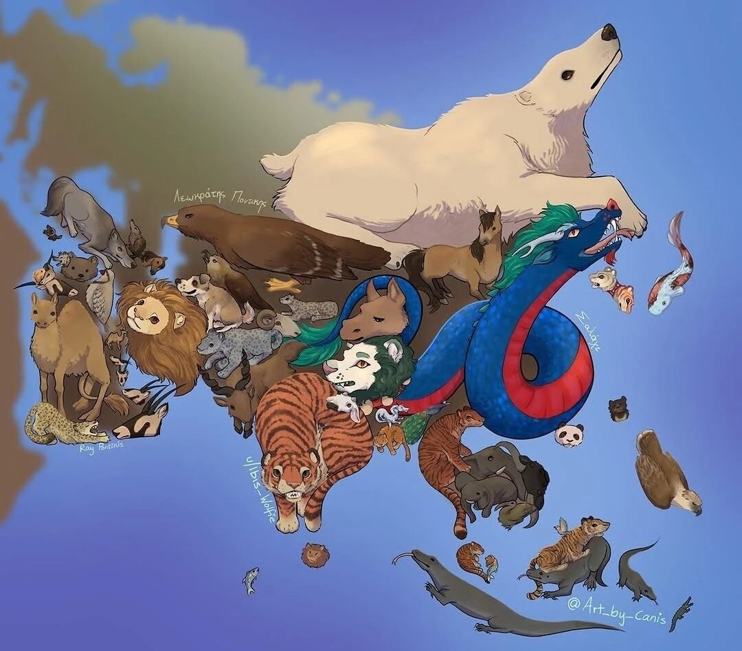 동물로 묘사해 본 아시아 & 중동 지도... - DVDPrime