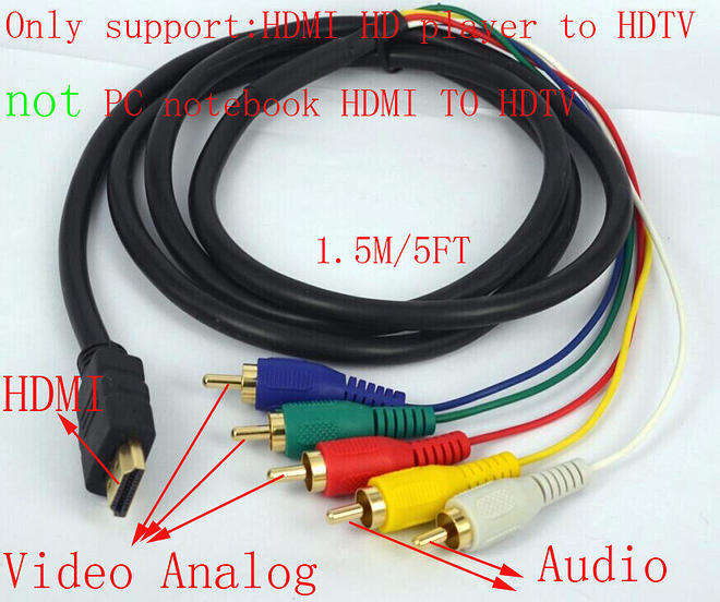HDMI to 5 RCA Component AV Cable 연결문제 - DVDPrime