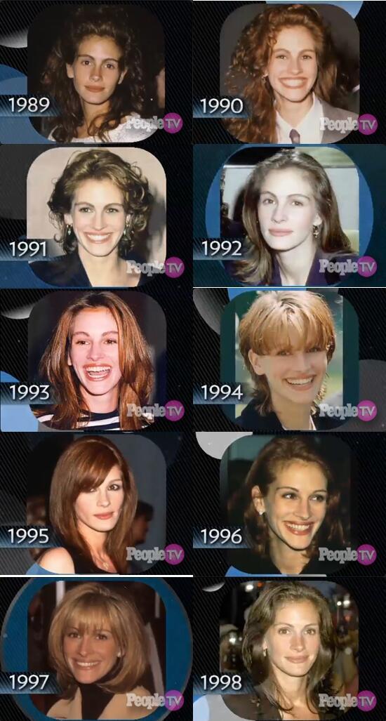 줄리아 로버츠 외모 변쳔사(1989~2010) - DVDPrime