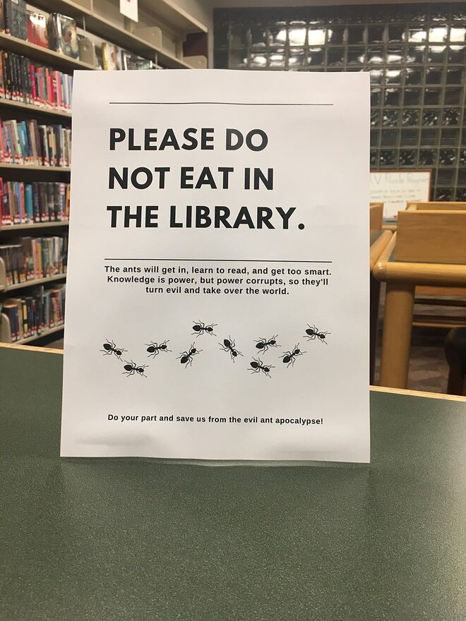 도서관에서 음식을 먹으면 안되는 이유... - DVDPrime