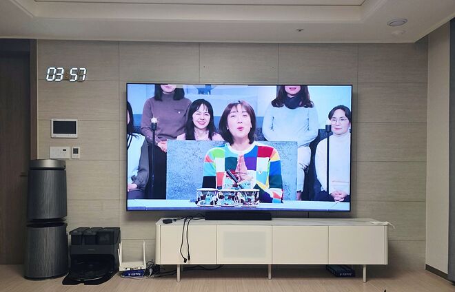 삼성 98인치 tv 후기 [kq98qc80] - DVDPrime