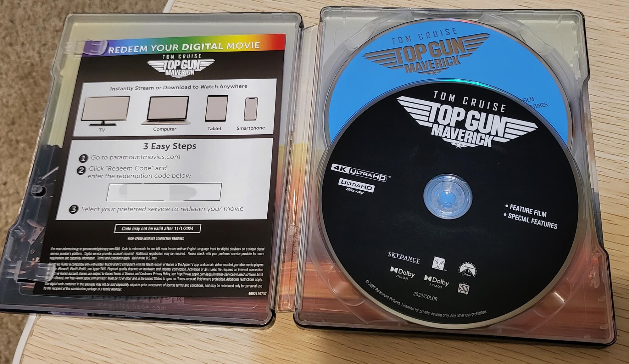 탑건 매버릭 월마트 한정판 4K UHD - DPrime