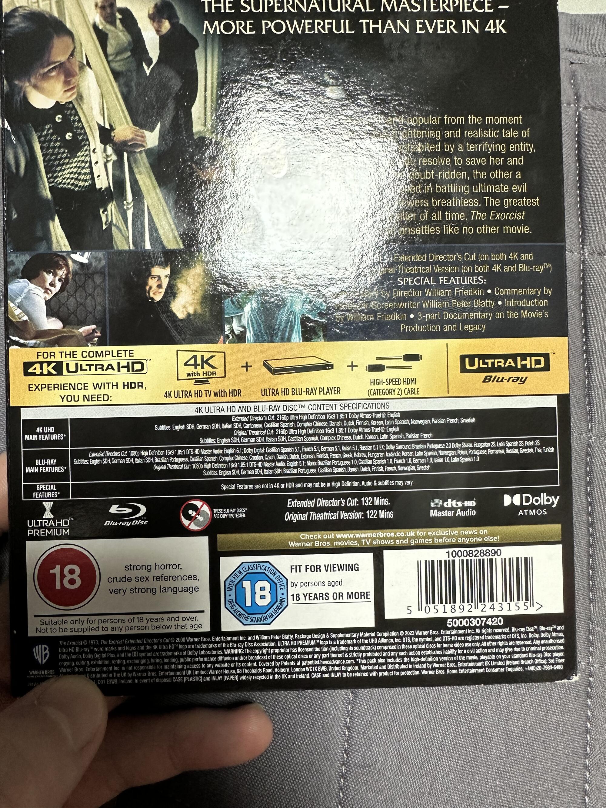엑소시스트 4K 영국판 한국어 자막 문의 - DPrime