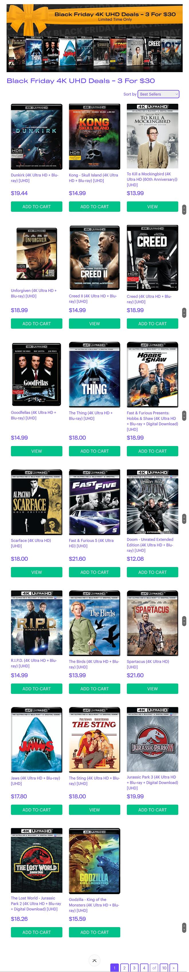 Gruv.com 블프 행사 (4K 3장에 $30 등) - DVDPrime