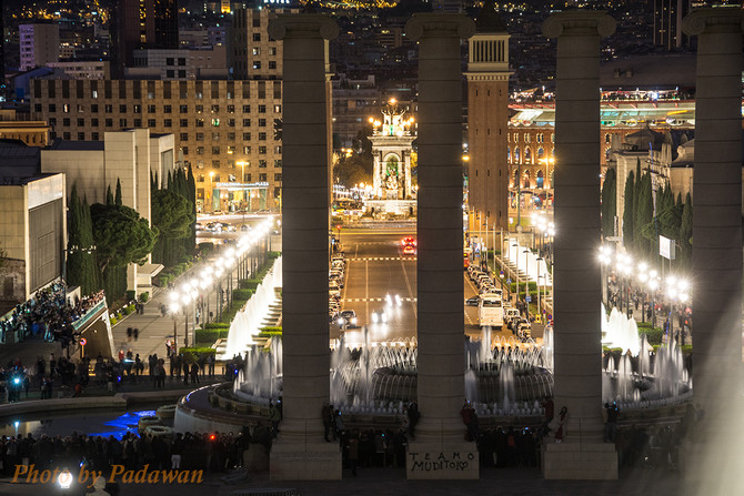 바르셀로나 에스파냐 광장의 분수쇼(사진+영상) - DPrime