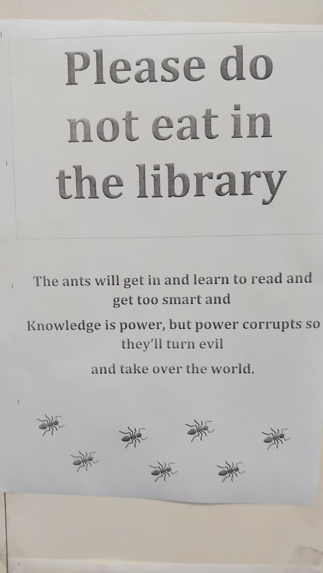 어느 도서관의 경고문 - DPrime