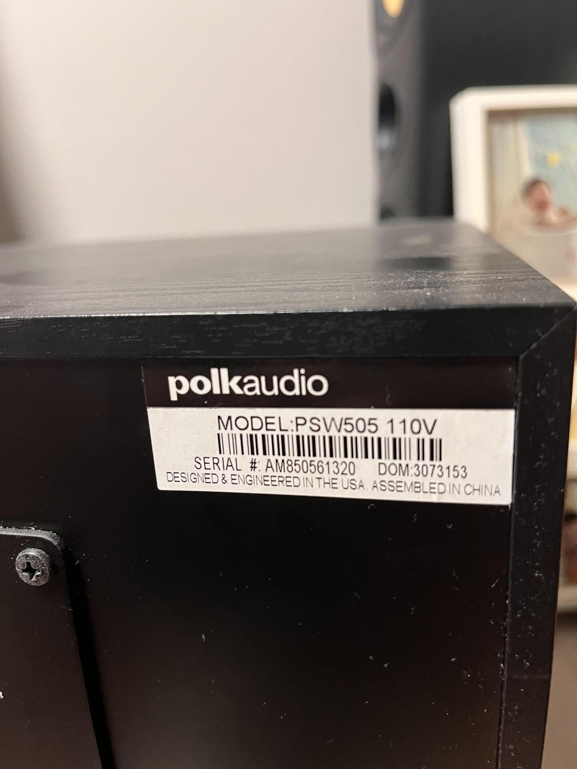 polk audio psw505 포크오디오 12인치 서브우퍼 - DPrime