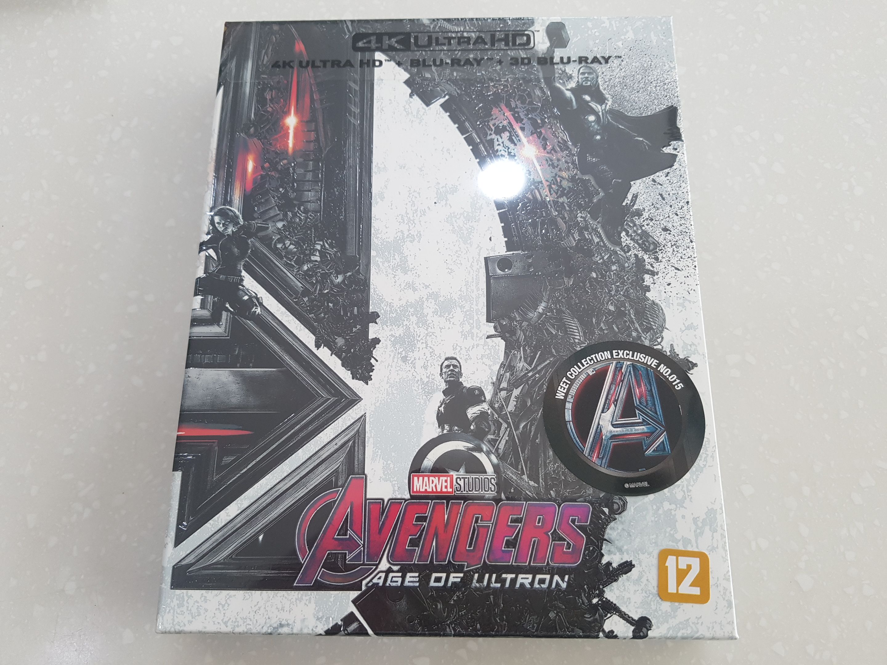 미개봉 어벤져스 2 에이지오브울트론 4k 3d 2d 풀슬립 블루레이 스틸북 한정반 판매 - DPrime
