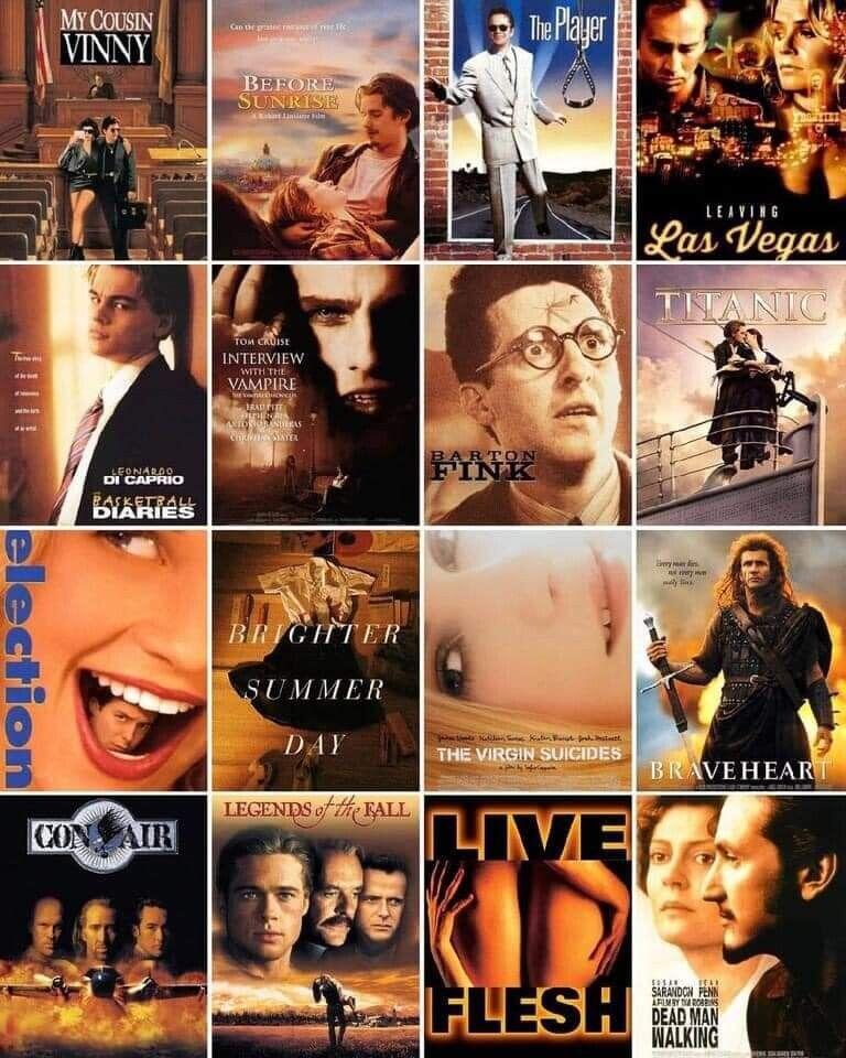 포스터 색깔로 정리한 90년대 네임드 영화 라인업 - DVDPrime