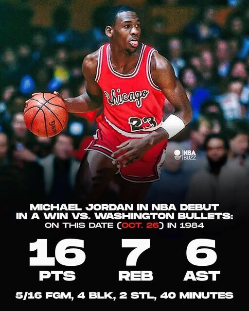 41년 전 오늘, NBA 데뷔전을 치른 마이클 조던 - 매니아 커뮤니티 NBA-Talk 게시판