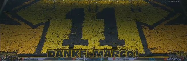 보면서도 감탄사밖에 안나오는 도르트문트의 Danke Marco! 카드섹션 - MANIA