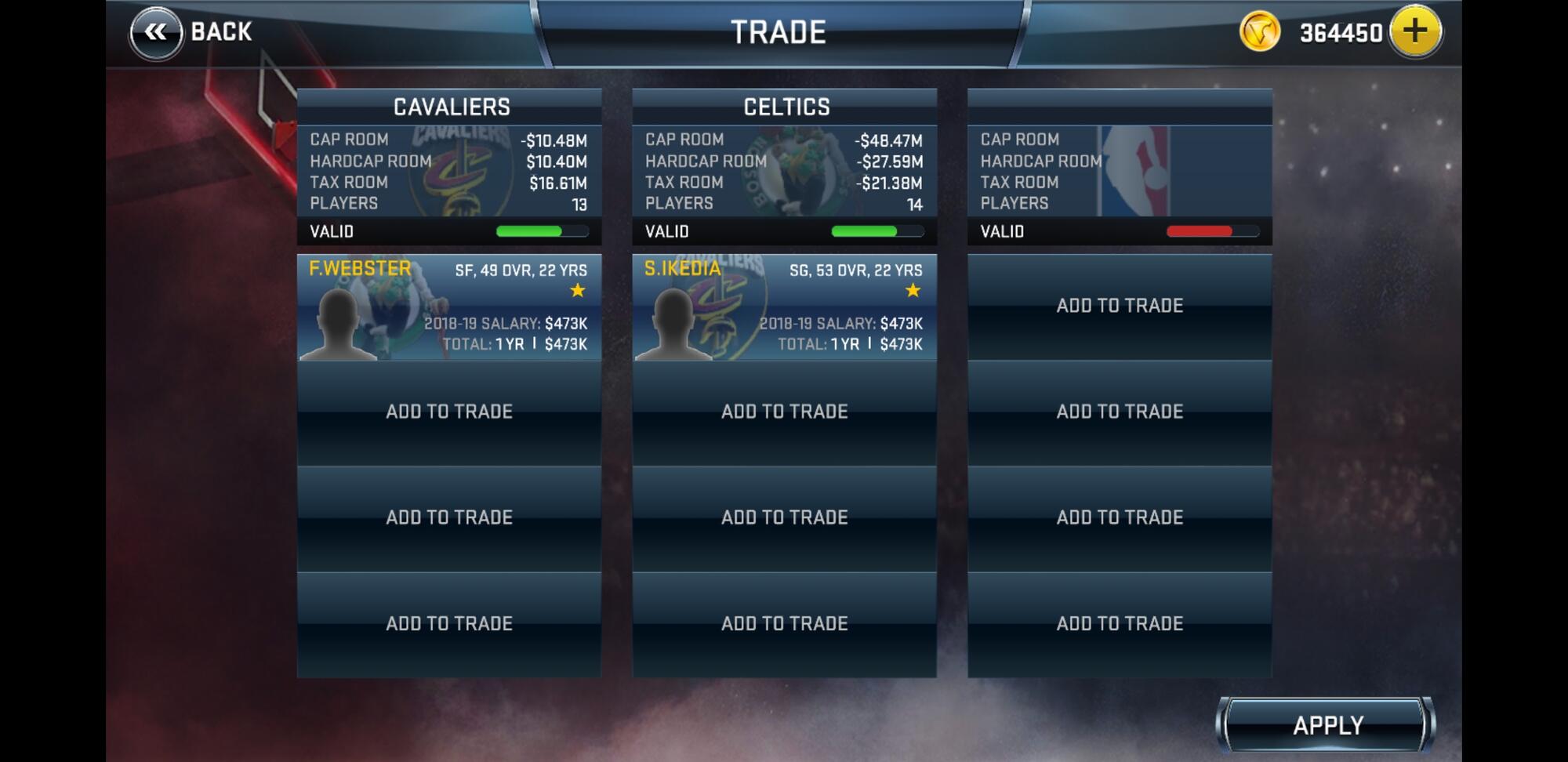 nba 2k 18 모바일 셀러리캡 - MANIA