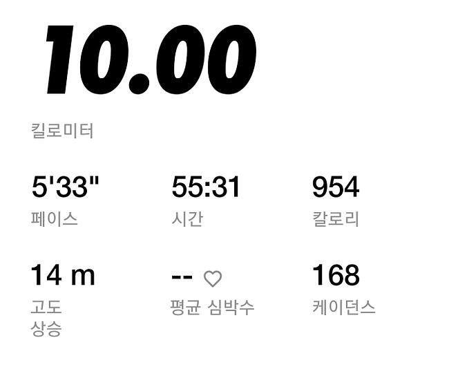 처음으로 10km 뛰었습니다 - MANIA