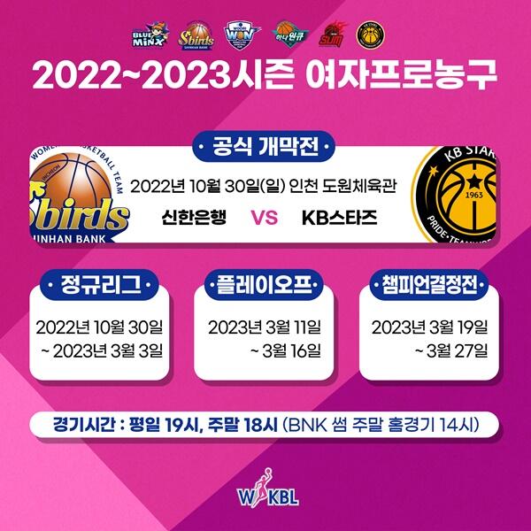 2022-2023시즌 wkbl 개막이 10월30일 이네요 - NBA Mania