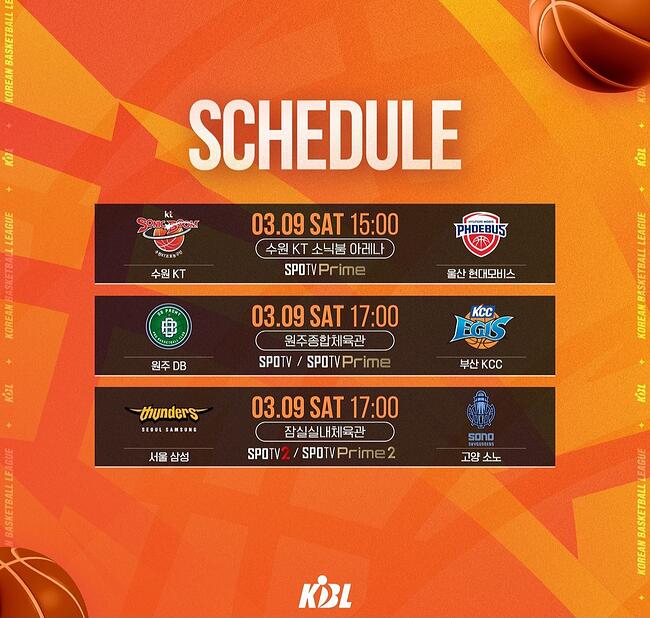 오늘 kbl 일정표 - MANIA