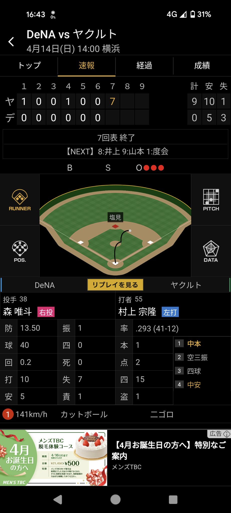 (NPB) 이적후 첫 등판한 투수의 성적 - MANIA