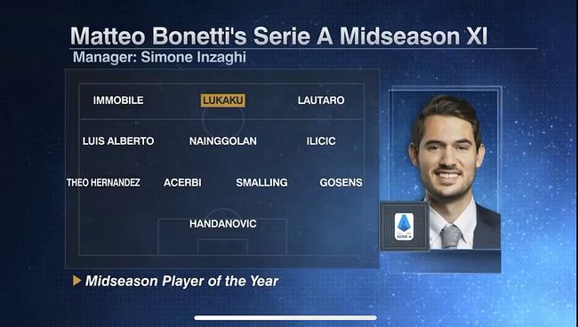 Matteo Bonetti 선정 전반기 세리에 A XI - 세리에매니아